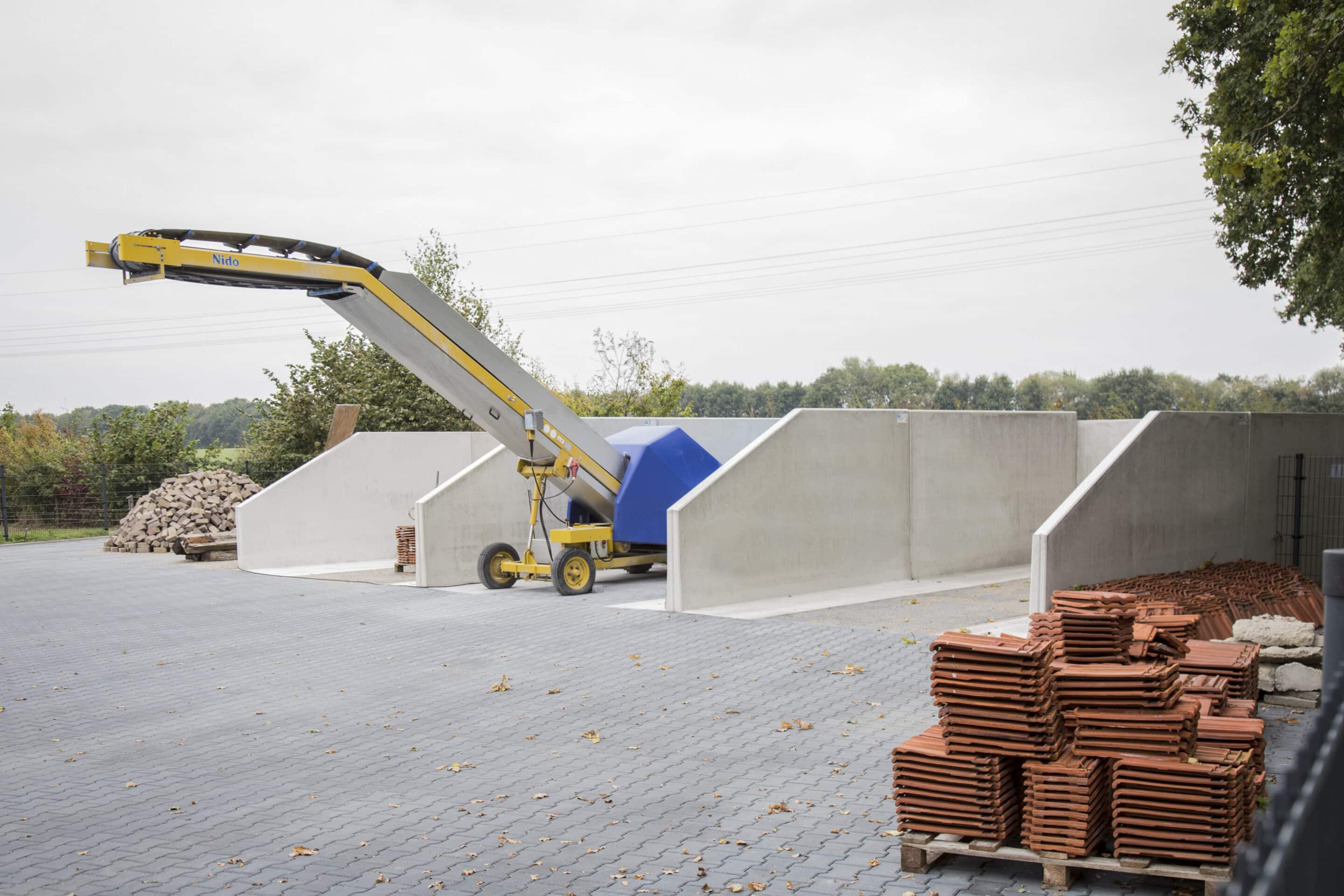 Keerwanden bij opslag van bulk in Markelo - Bosch Beton